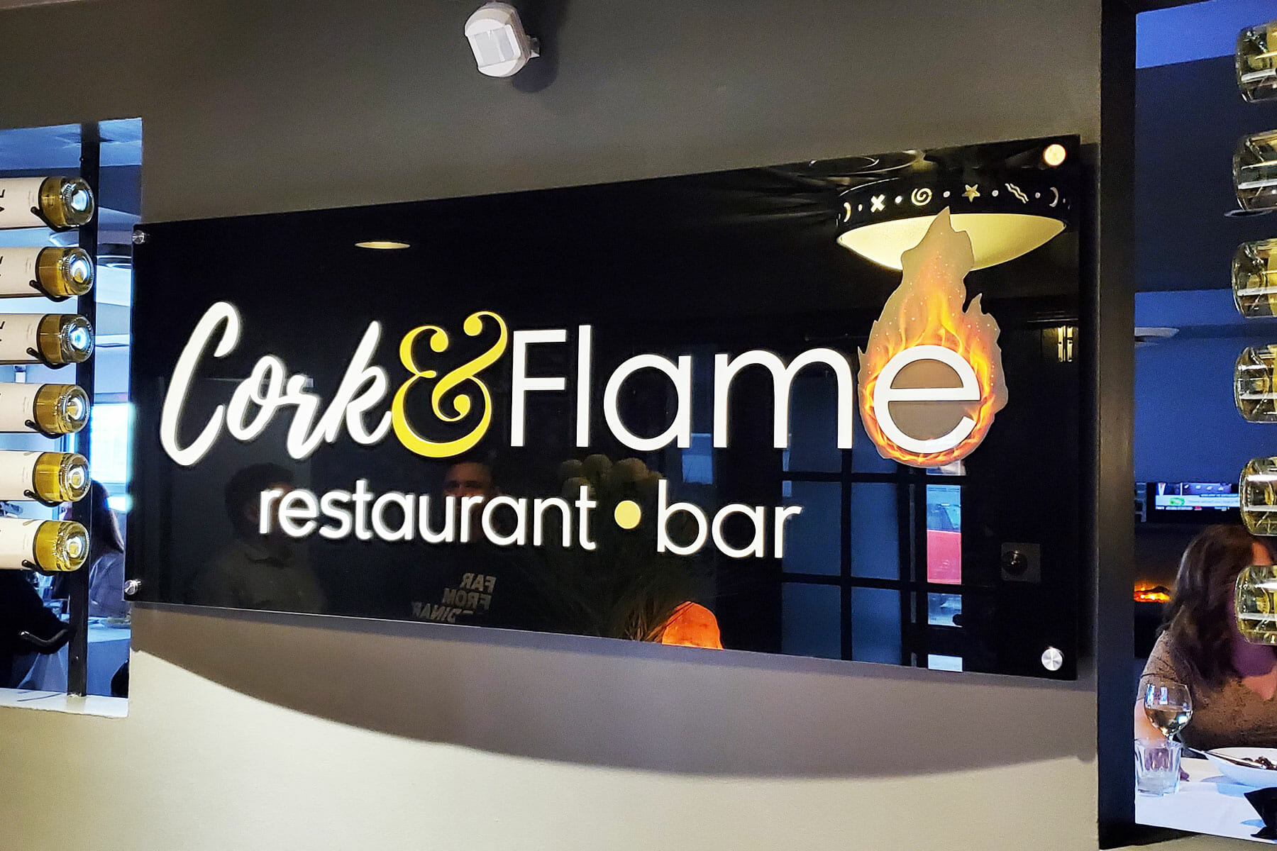 Cork & Flame Restaurant Bar - Advance Signs & Awnings